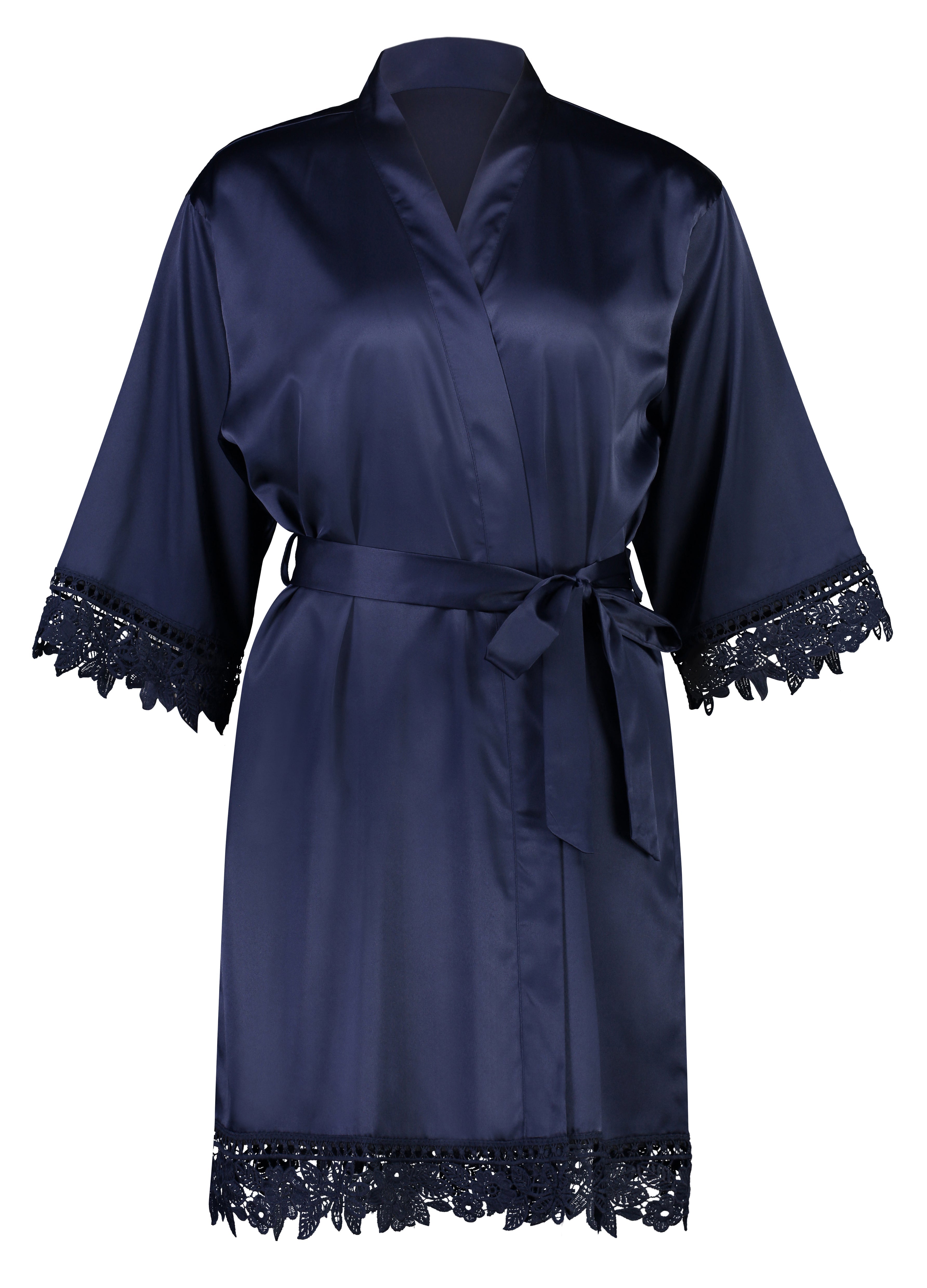 Misha Lace Robe - Navy - P/S **FAULTY** – The Sleepover